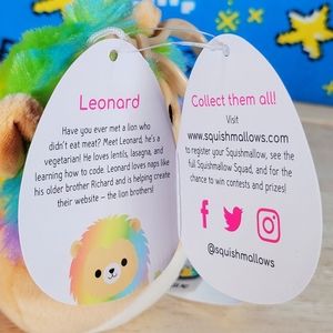 Squishmallows | Toys | Squishmallow Leonard The Lion 35 Clip Ultrasoft ...